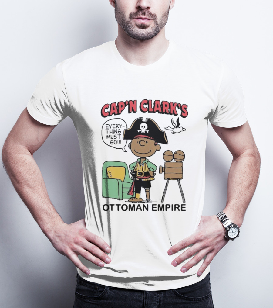 Cap'n Clark's Everything Must Go Ottoman Empire Pirate Charlie Brown T-Shirt
