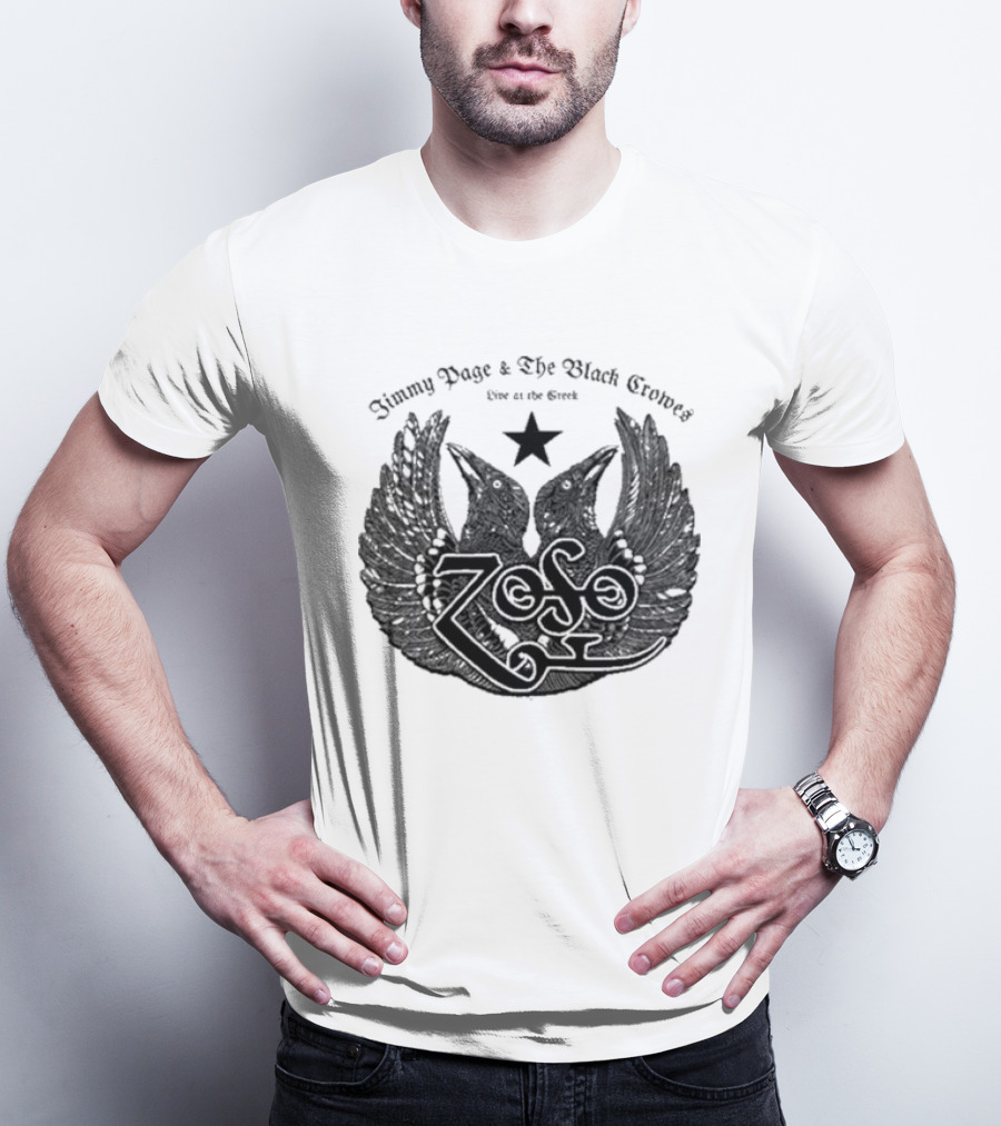 Jimmy Page & The Black Crowes Live At The Greek Two Crows And Star T-Shirt