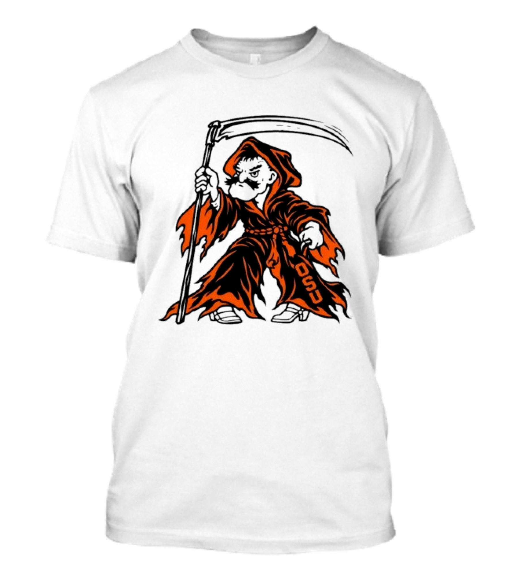 Oklahoma State Cowboys OSU Grim Reaper Halloween Scythe T-Shirt