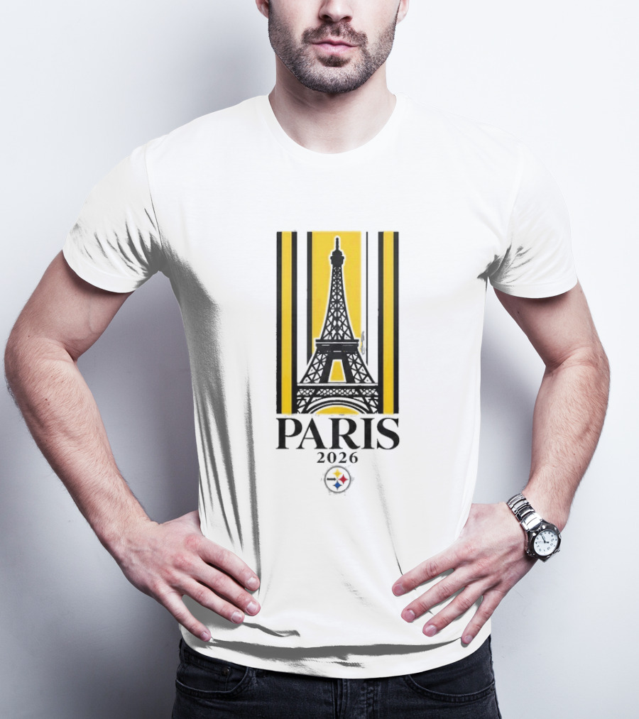 Santonio Holmes Pittsburgh Steelers Paris 2026 Eiffel Tower T-Shirt