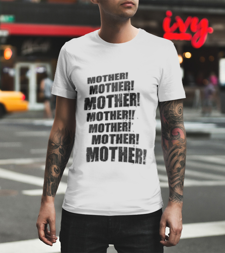 Tinashe Mother Mother Repetitive Bold Text Black T-Shirt