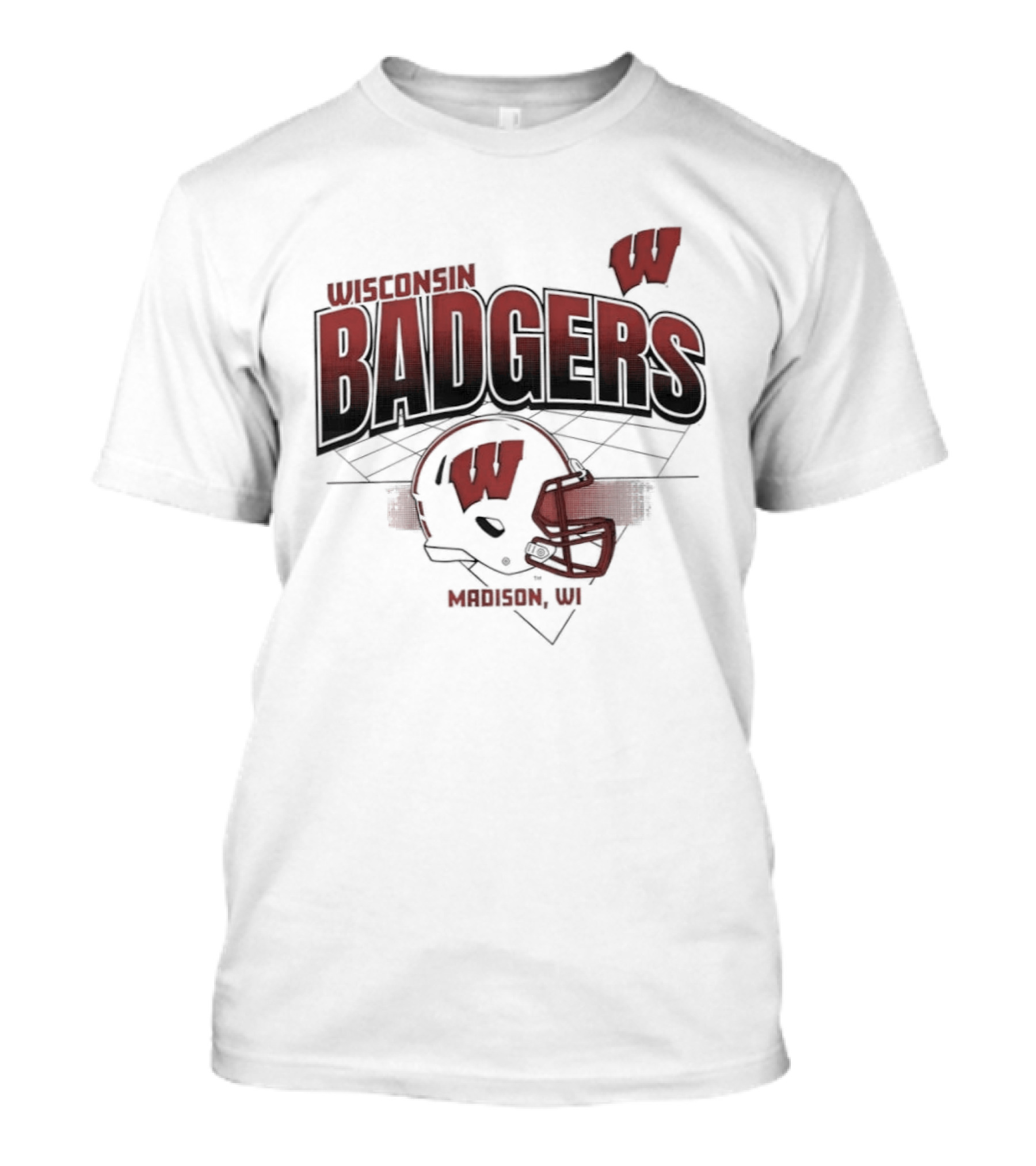 Wisconsin Badgers Football Helmet Madison WI T-Shirt