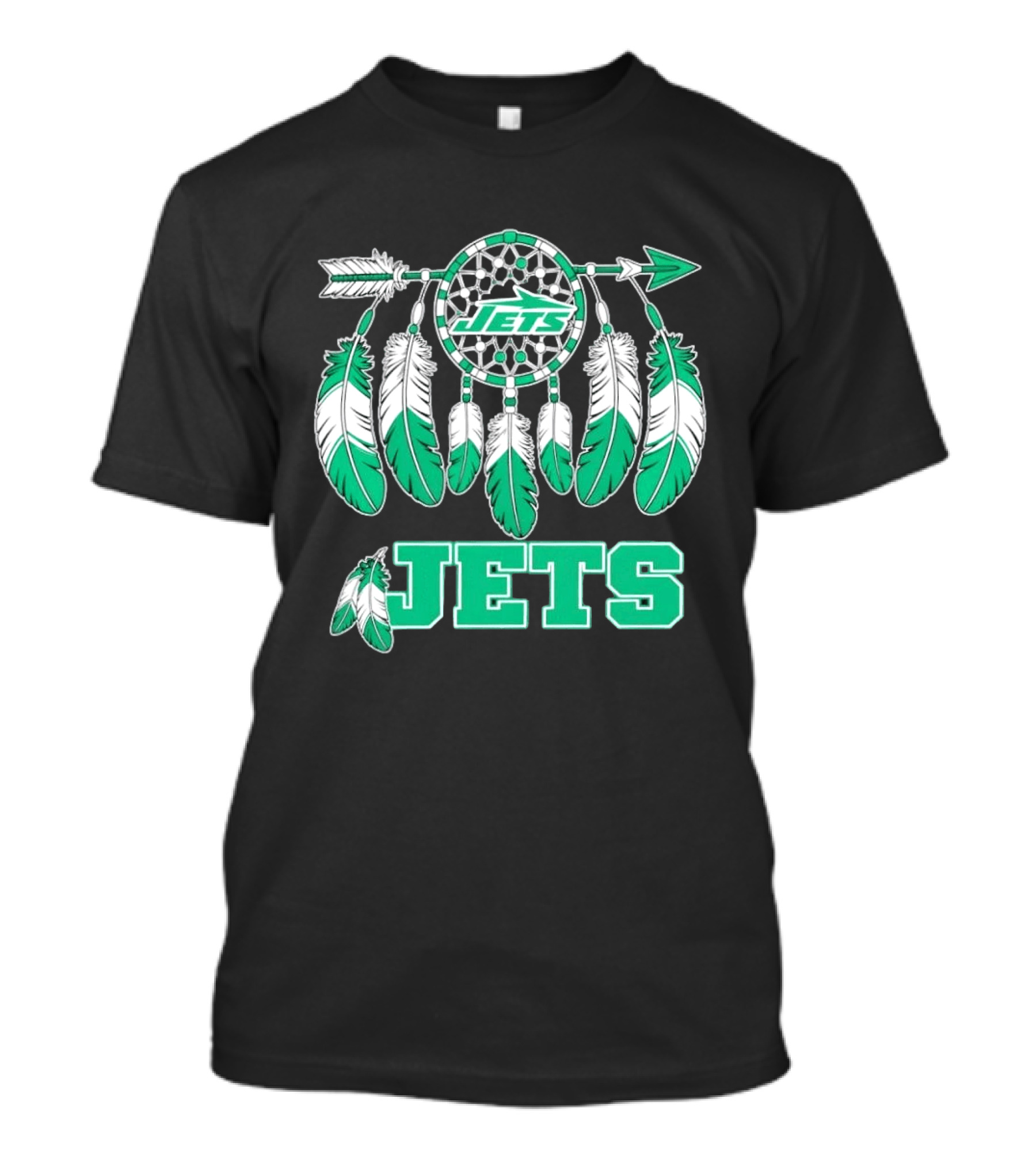 New York Jets Dreamcatcher Feather Arrow T-Shirt