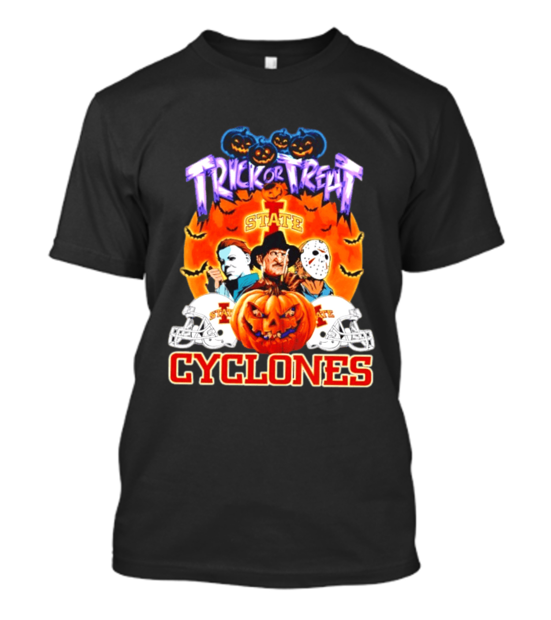 Iowa State Cyclones Trick Or Treat Halloween Horror Characters 2026 T-Shirt