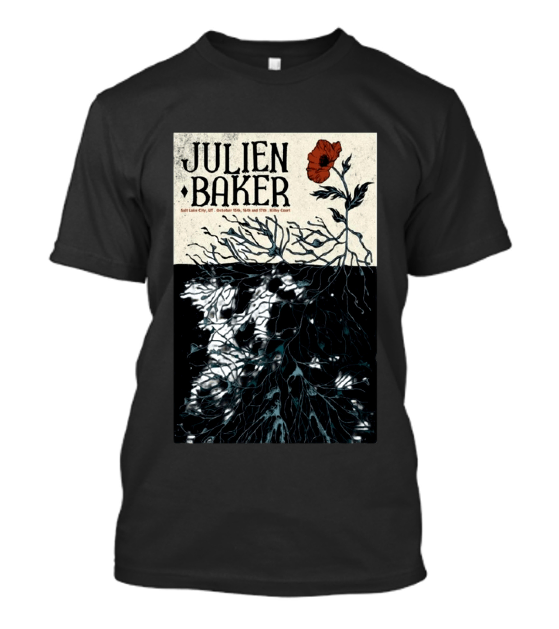 Julien Baker Salt Lake City October 15th 16th 17th Kilby Court Poppy T-Shirt