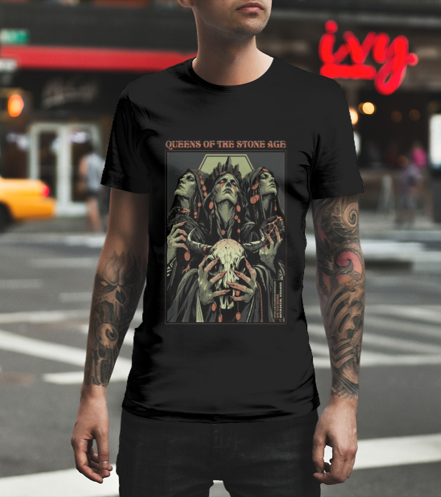 Queens Of The Stone Age Laugardalsholl Reykjavik Iceland Show October 24 2026 T-Shirt