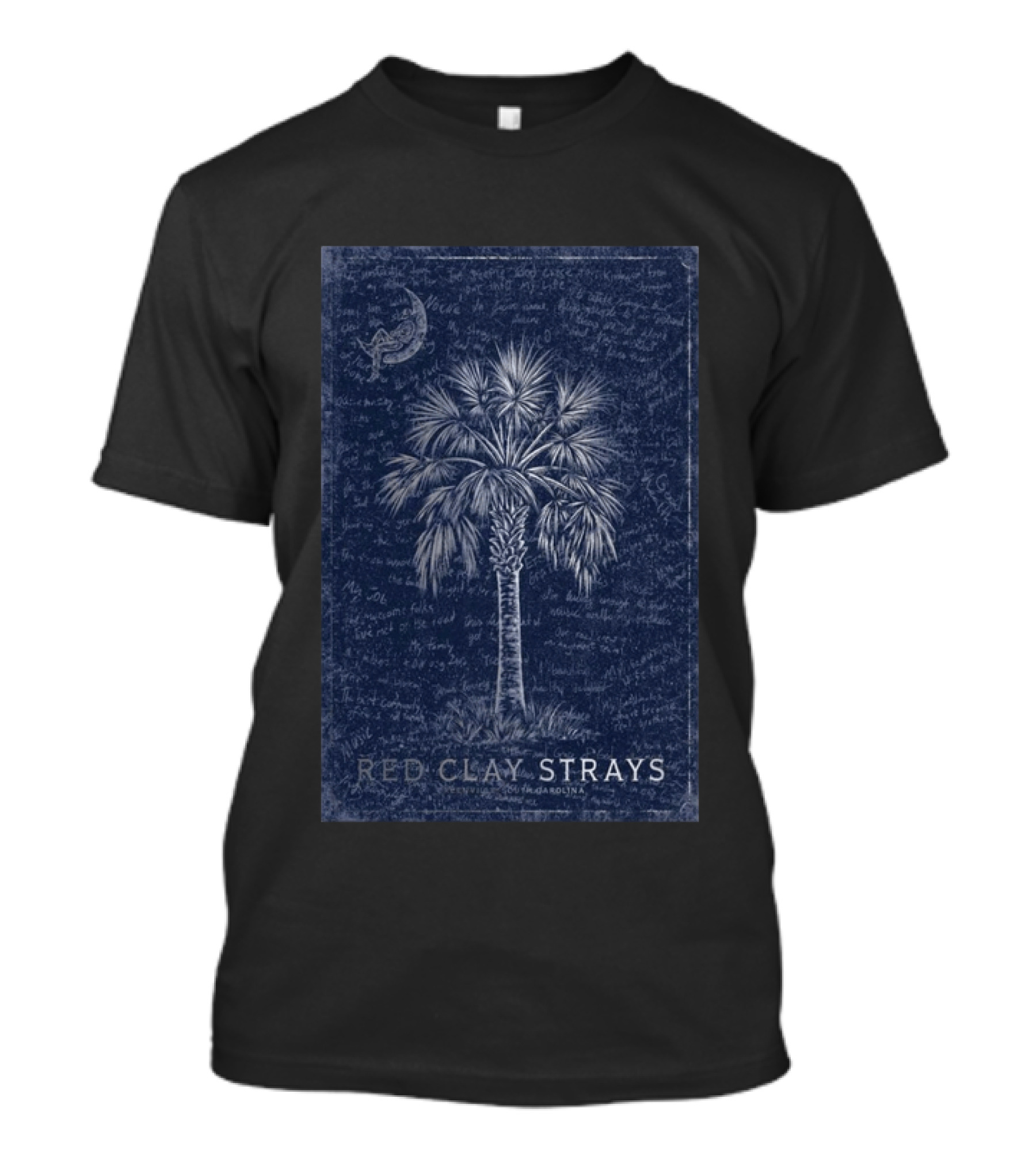 Red Clay Strays Bon Secours Wellness Arena Greenville 2026 Moon Palm Tree T-Shirt