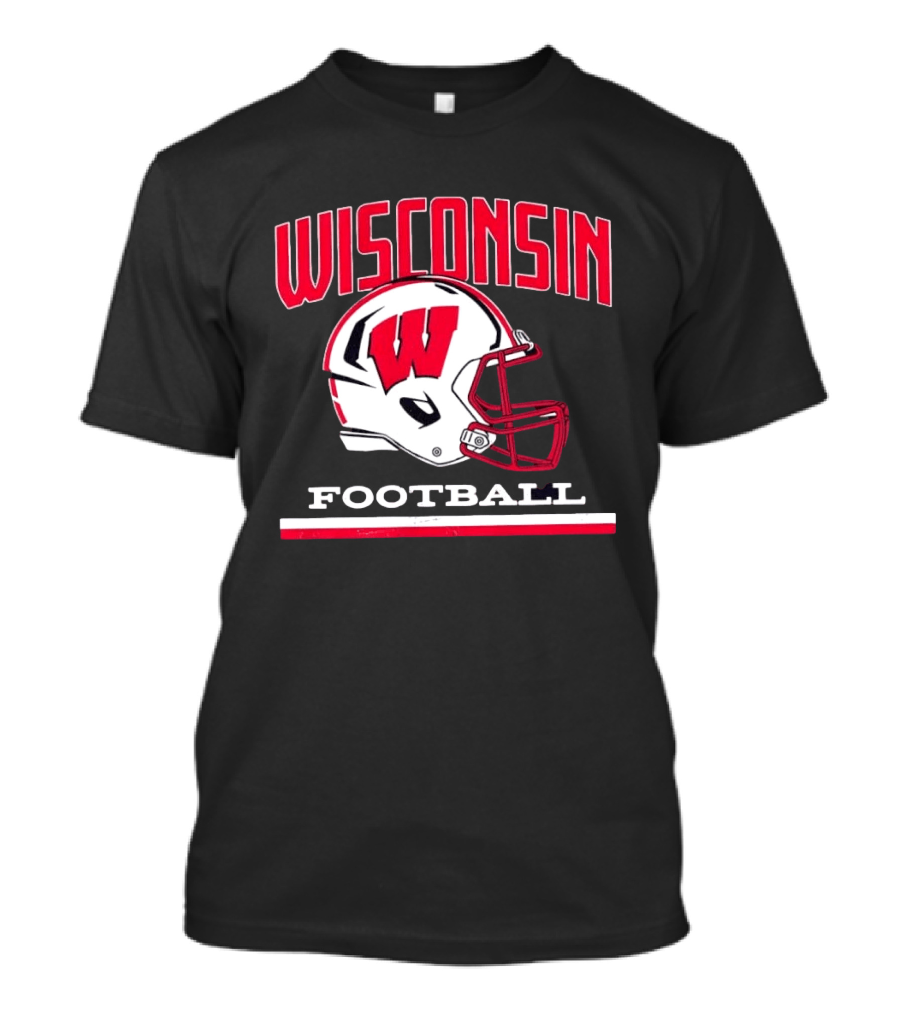 Wisconsin Football Helmet W T-Shirt