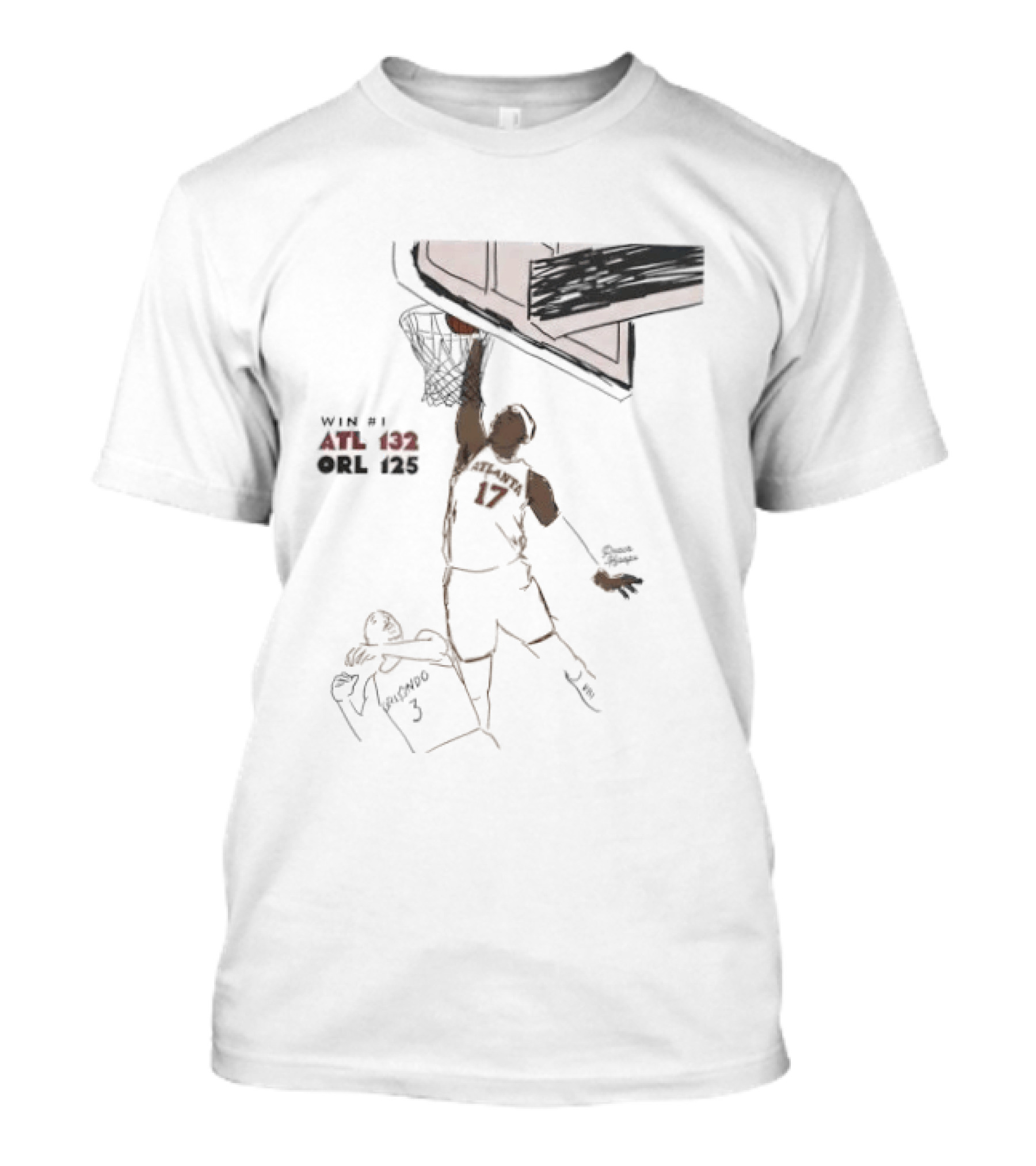 Atlanta Hawks Onyeka Okongwu Dunk Win Over Orlando Magic 125 132 NBA 2026 T-Shirt