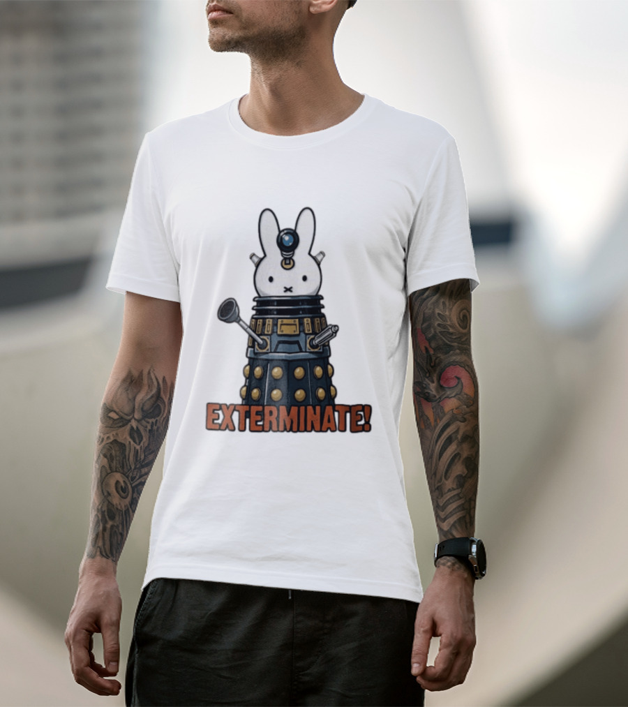 Exterminate Miffy Rabbit Dalek T-Shirt
