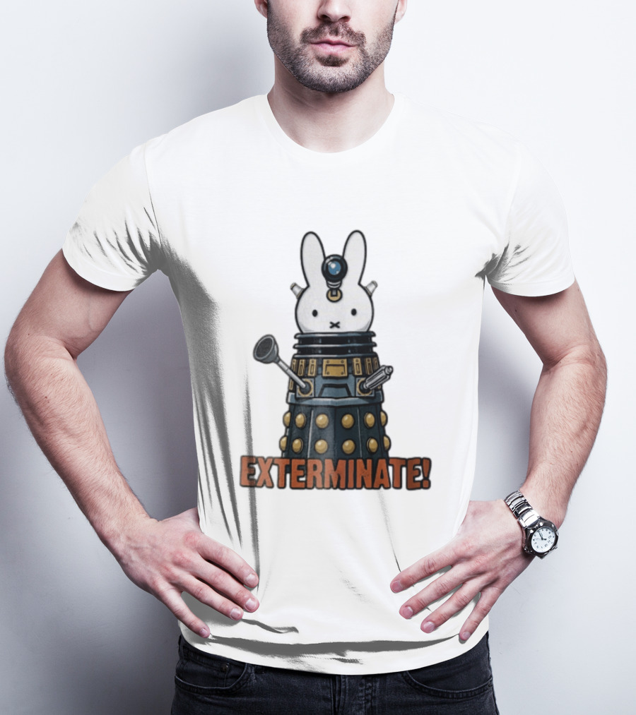 Exterminate Miffy Rabbit Dalek T-Shirt