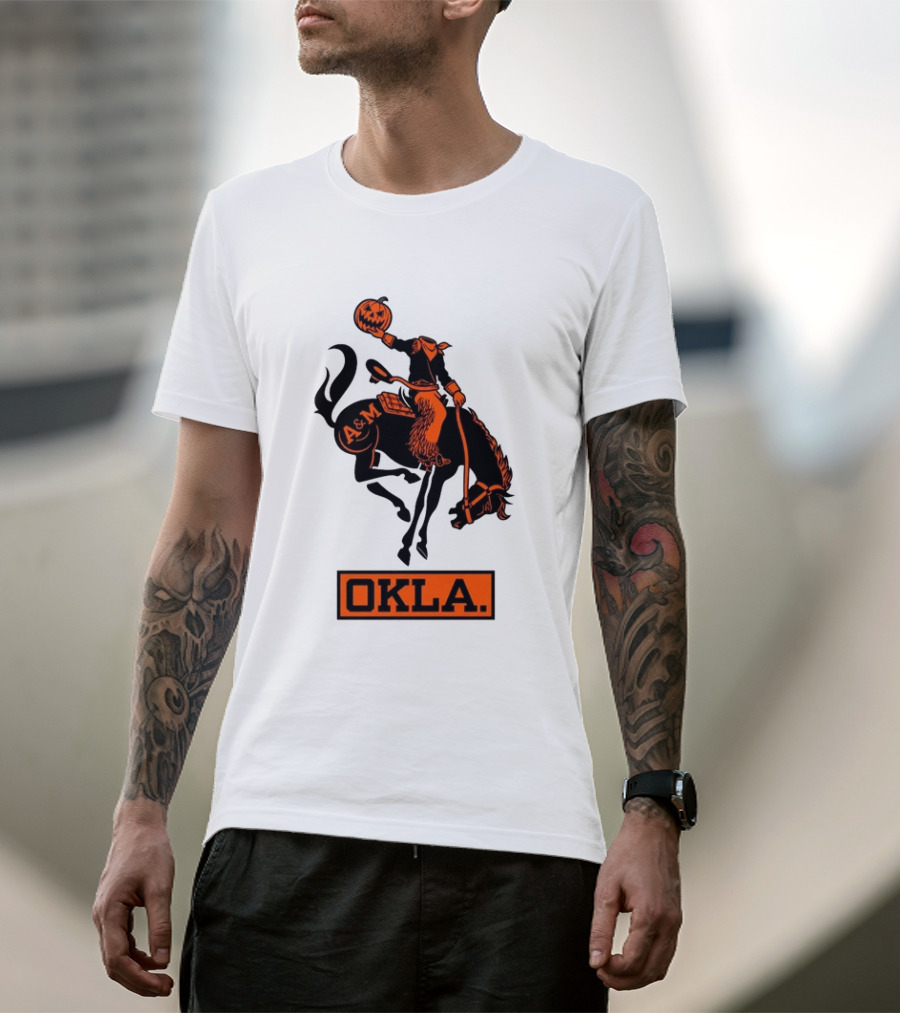 OKLA A&M Oklahoma State Halloween 2026 Headless Horseman T-Shirt