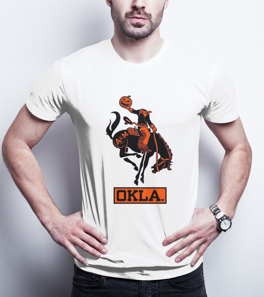 OKLA A&M Oklahoma State Halloween 2026 Headless Horseman T-Shirt