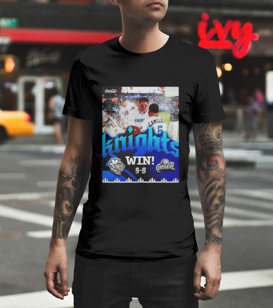 Knights Win 9 8 Against Comets Baseball Celebration T-Shirt
