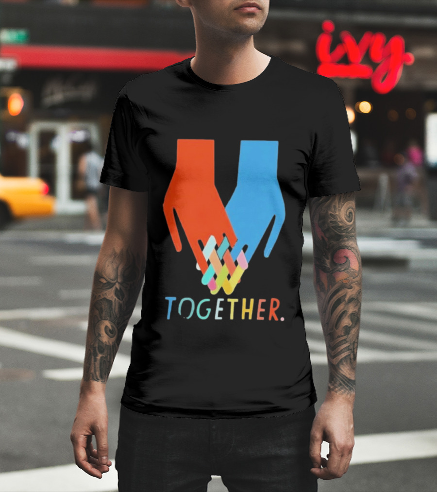 Interlocking Hands Unity Concept Together T-Shirt