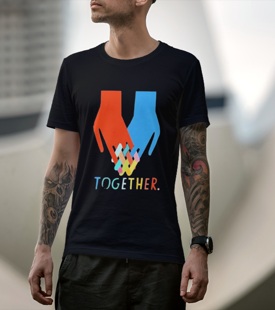 Interlocking Hands Unity Concept Together T-Shirt