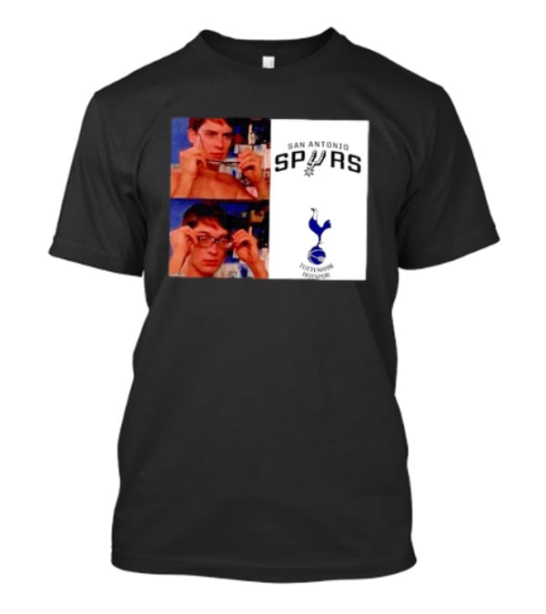 Peter Parker Reading Glasses Meme San Antonio Spurs Tottenham Hotspur T-Shirt