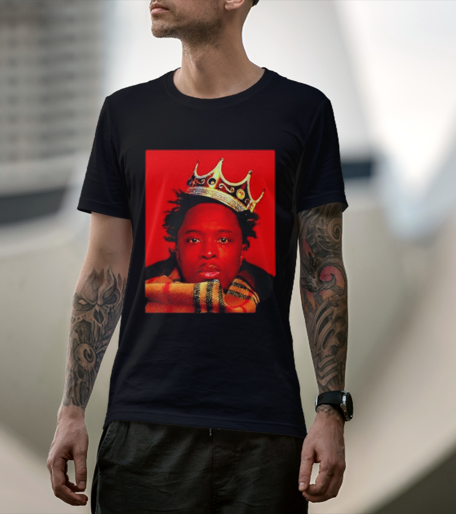 Notorious B.I.G. King Of New York Crowned Burberry Scarf T-Shirt