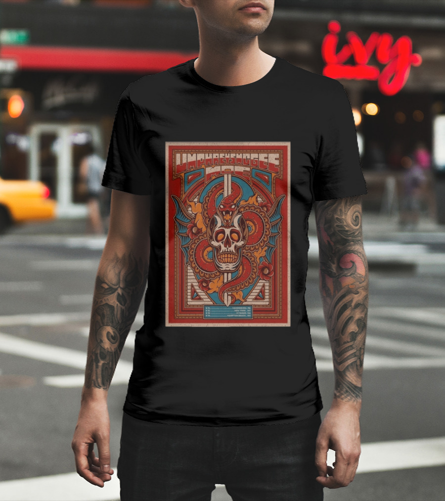 Umphrey's McGee Moe Tour 2026 Skull And Snake T-Shirt