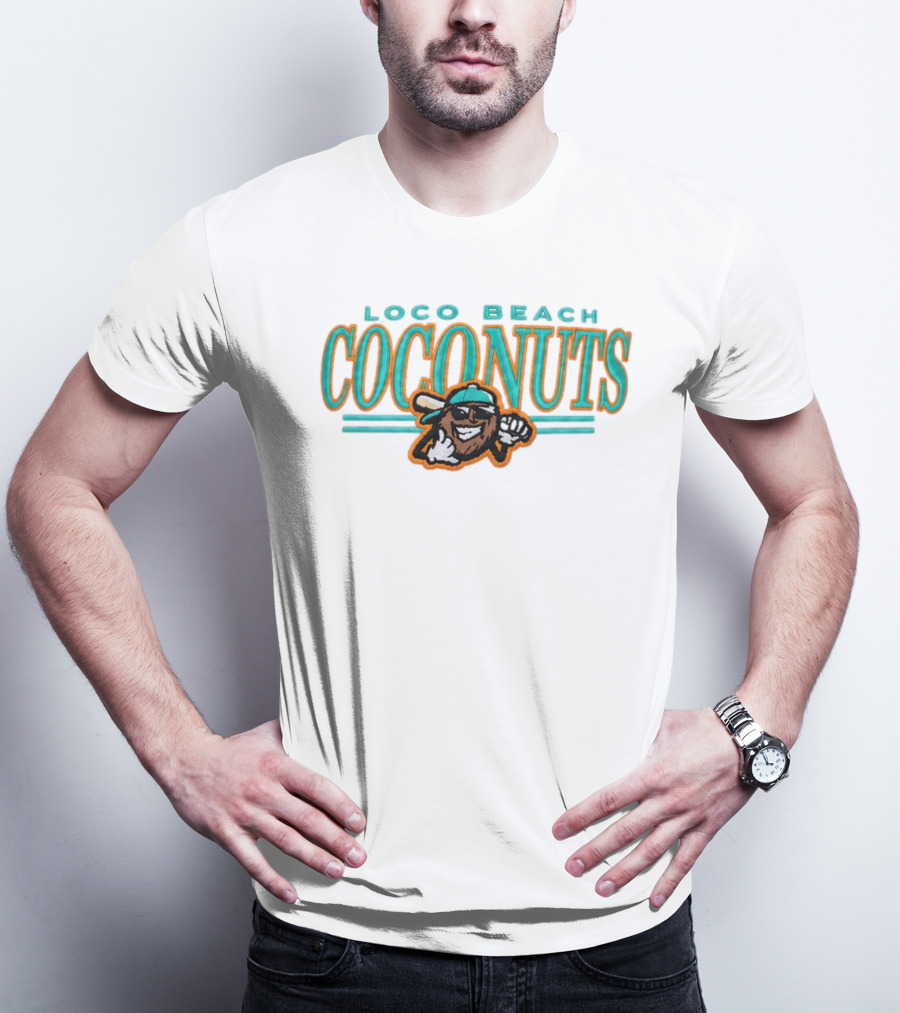 Loco Beach Coconuts 2026 Fun Logo With Cool Coconut T-Shirt