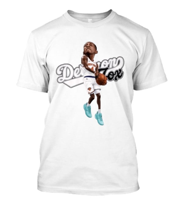 Deuce McBride New York Knicks NBA Player Caricature Determined Fox T-Shirt