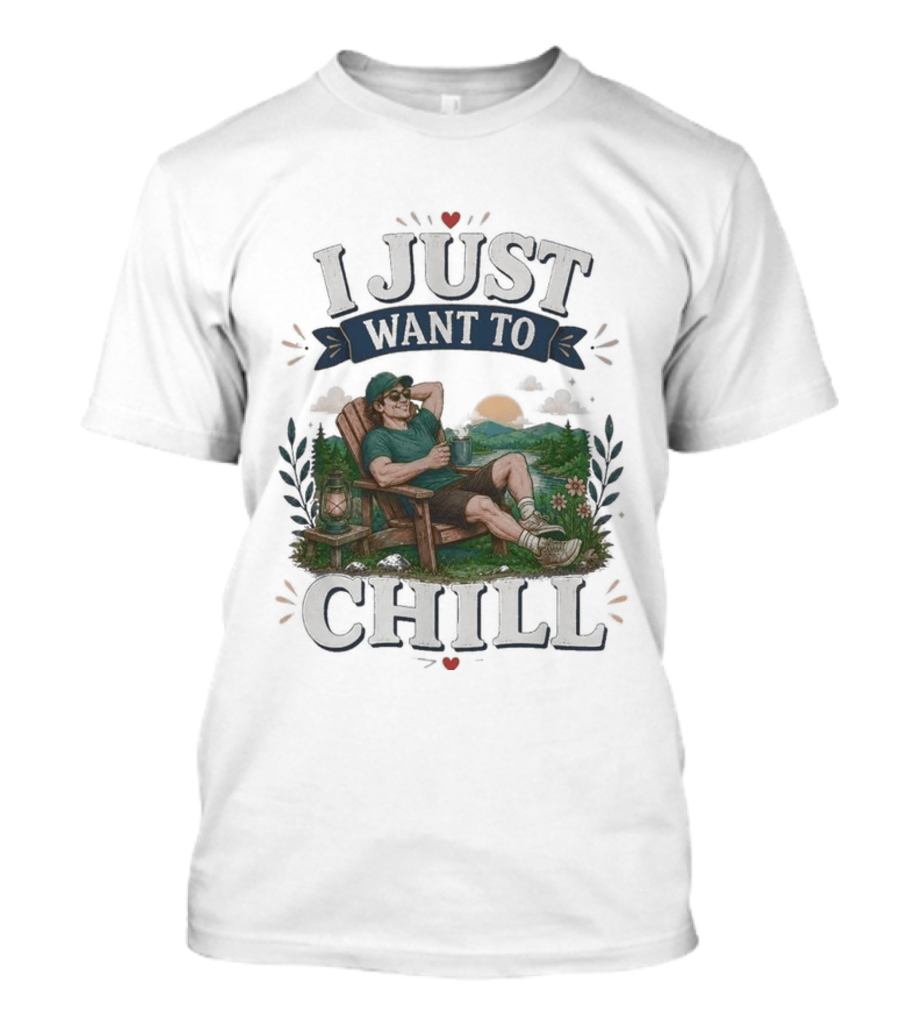 I Just Want To Chill Sunset Relaxation Scene T-Shirt