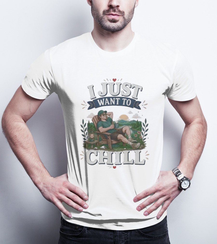 I Just Want To Chill Sunset Relaxation Scene T-Shirt