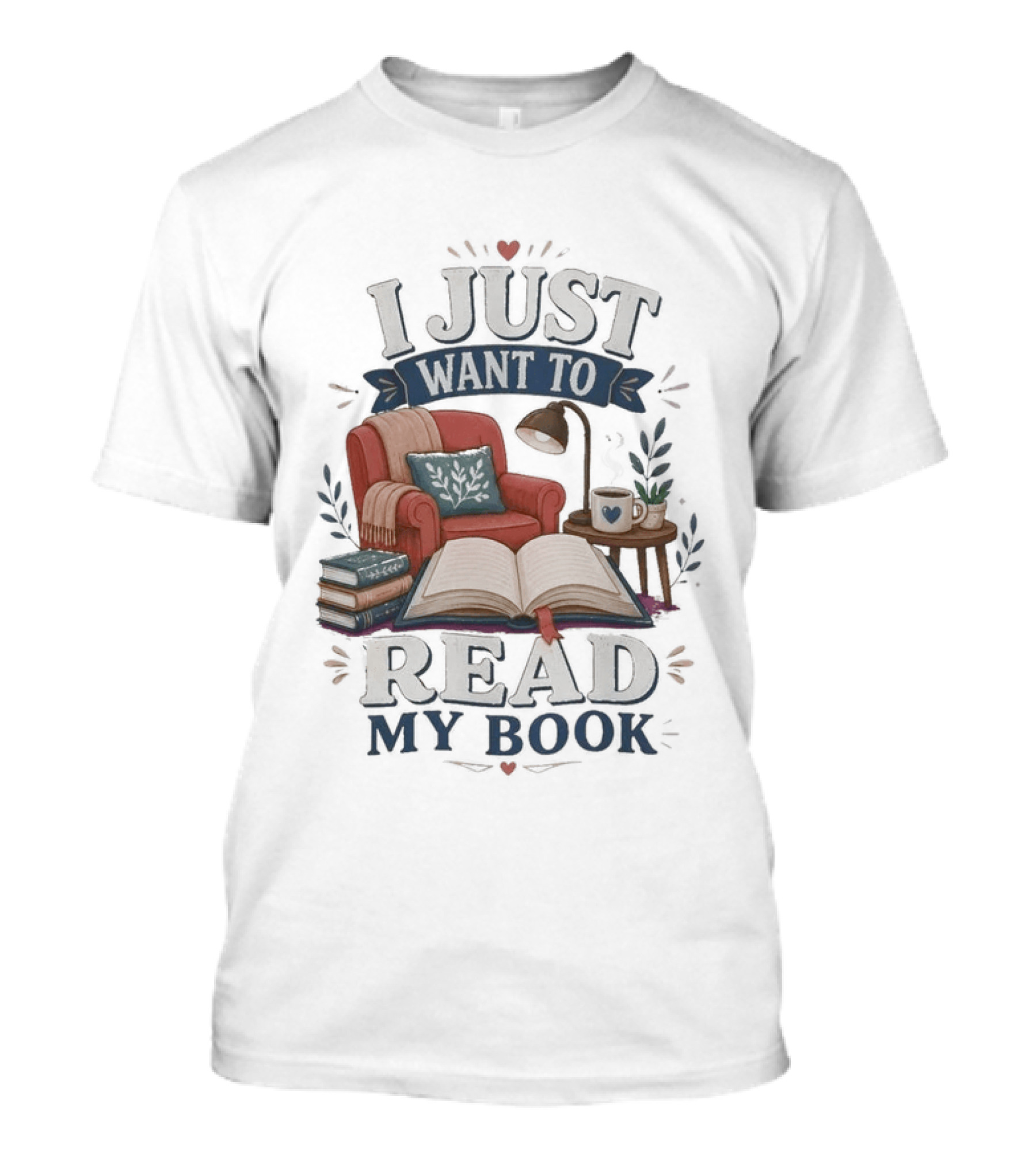 I Just Want To Read My Book Cozy Chair Lamp Coffee T-Shirt