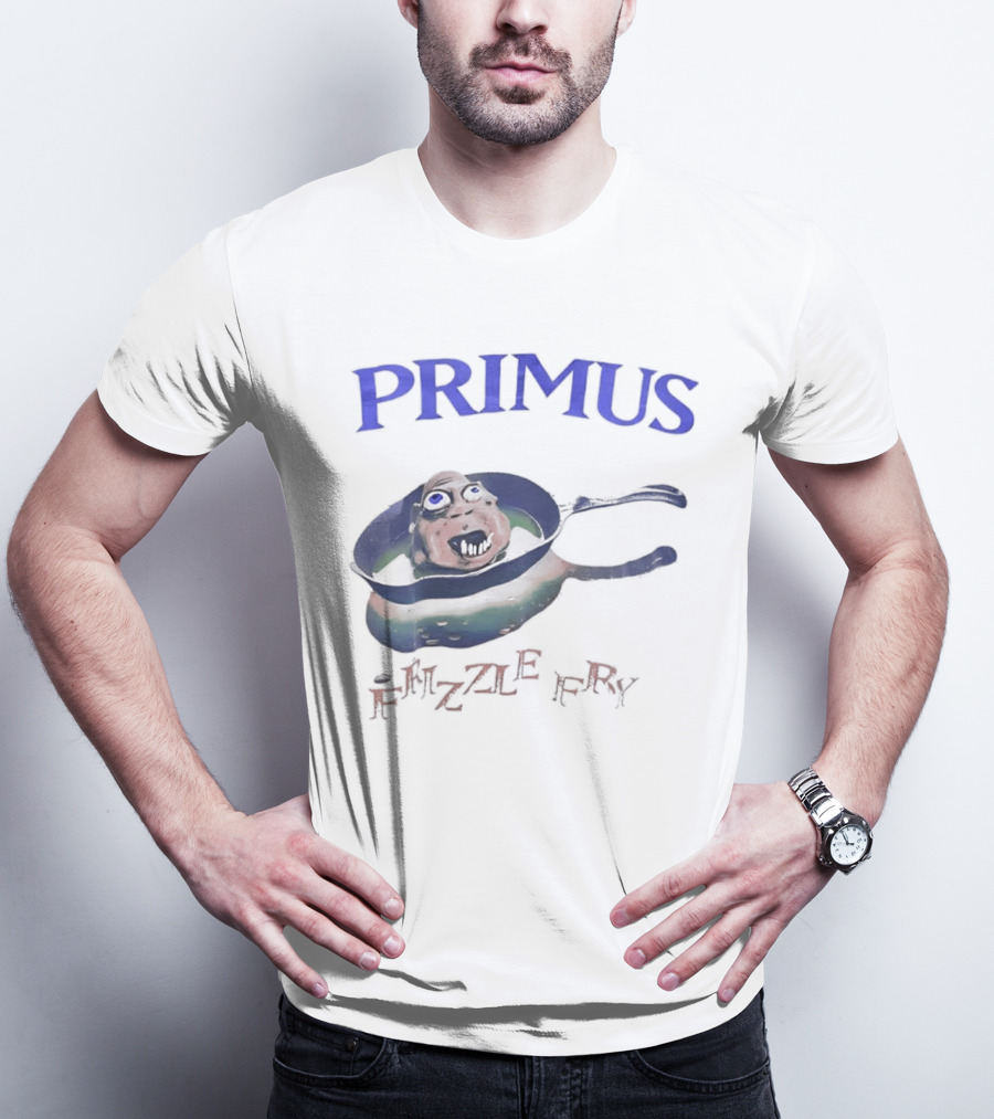 PRIMUS Frizzle Fry Album Art Pan With Face T-Shirt