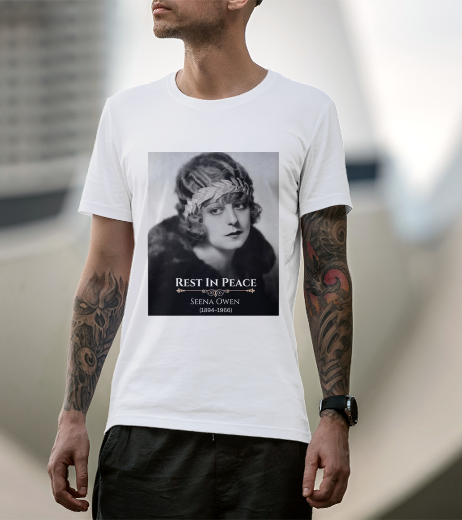 Rest In Peace Seena Owen 1894 1966 Memorial Tribute Vintage Photography T-Shirt