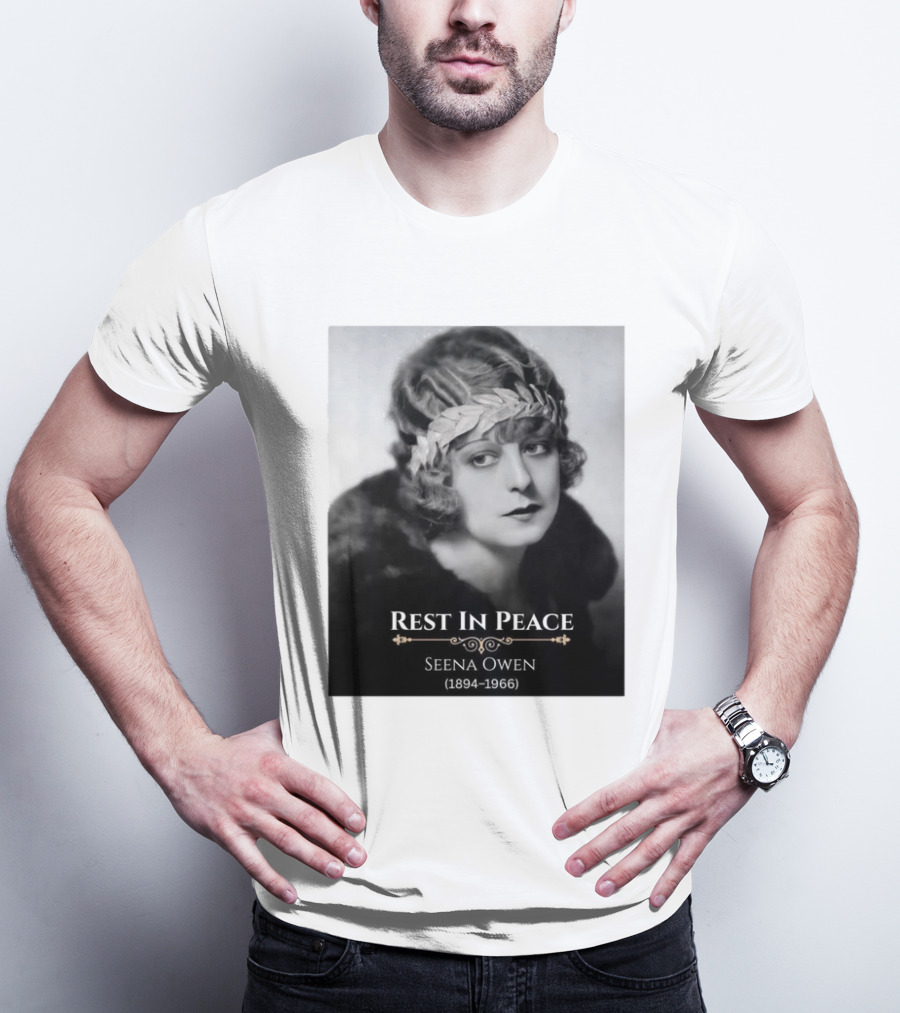 Rest In Peace Seena Owen 1894 1966 Memorial Tribute Vintage Photography T-Shirt