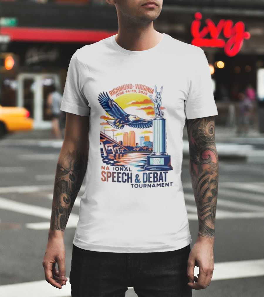 Richmond Virginia National Speech And Debate Tournament June 14 19 2026 Eagle Bridge Statue T-Shirt