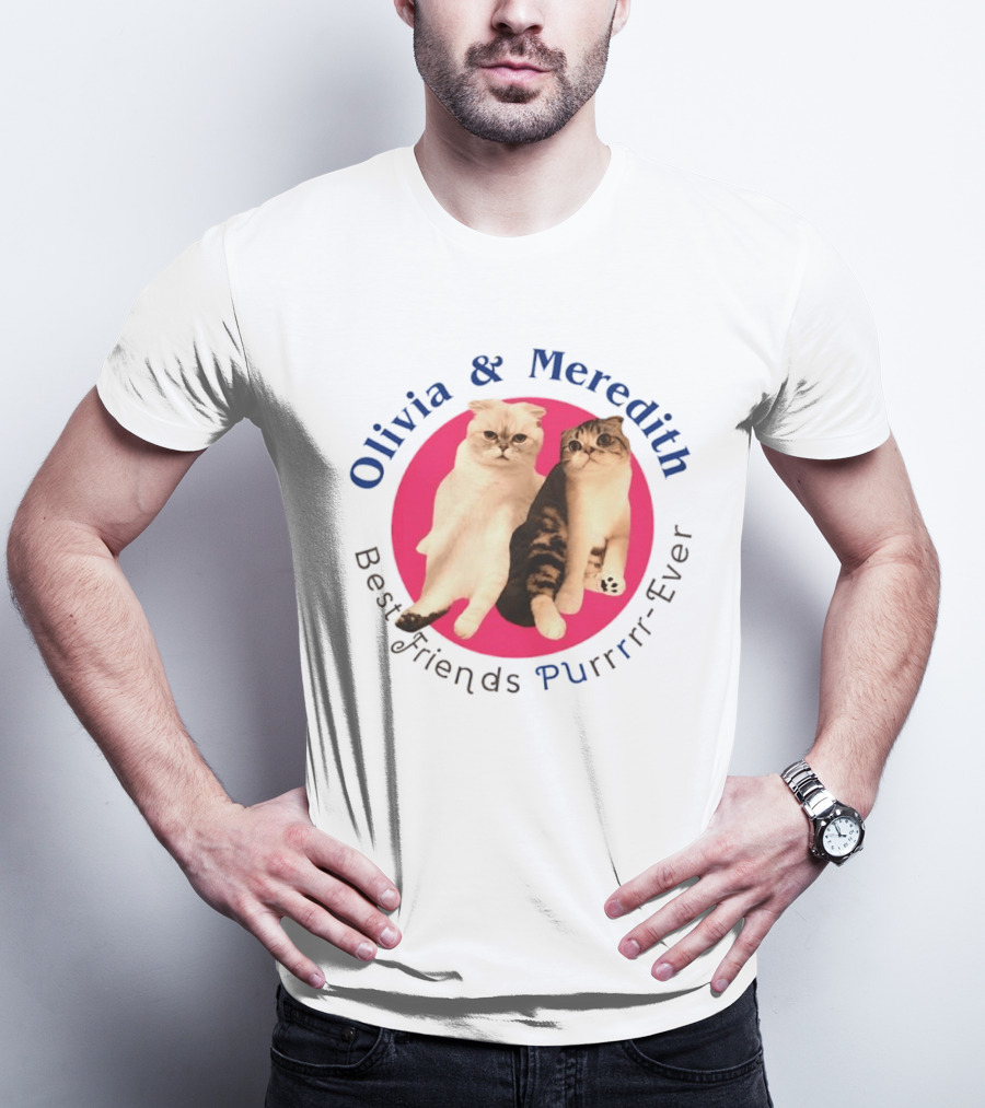 Olivia And Meredith Best Friends Purrrrr Ever Cats T-Shirt