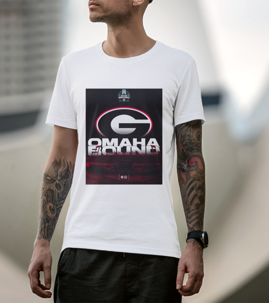 Georgia Bulldogs Omaha Bound College World Series Baseball Hoover Alabama T-Shirt
