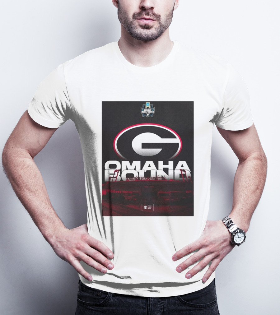 Georgia Bulldogs Omaha Bound College World Series Baseball Hoover Alabama T-Shirt
