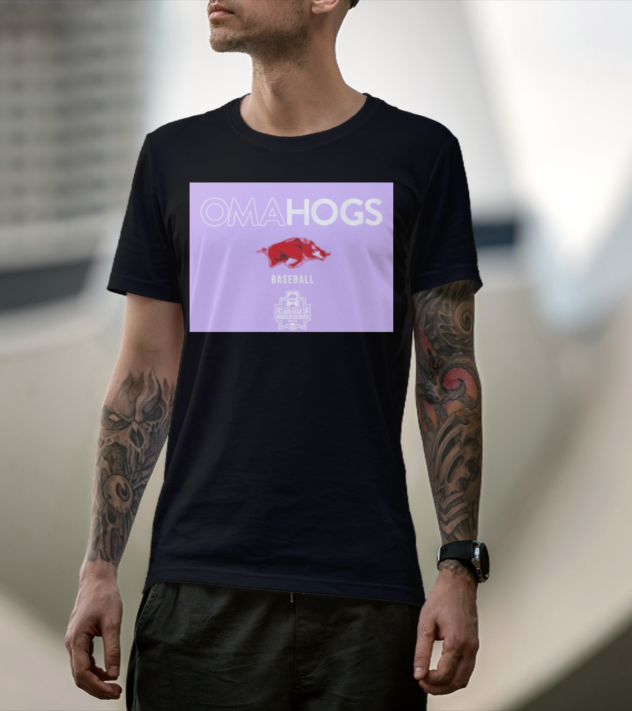 Omahogs Baseball Arkansas 2026 NCAA College World Series T-Shirt