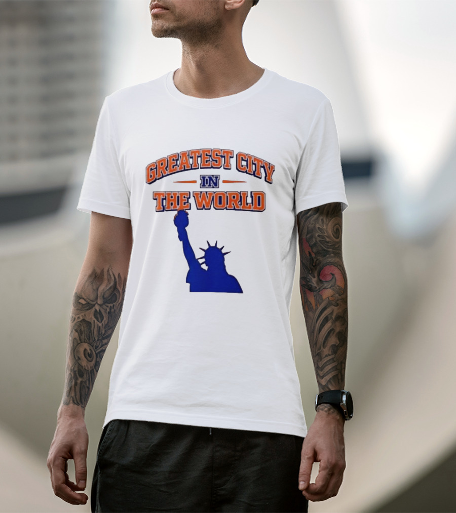 Greatest City In The World New York Knicks Statue Of Liberty T-Shirt