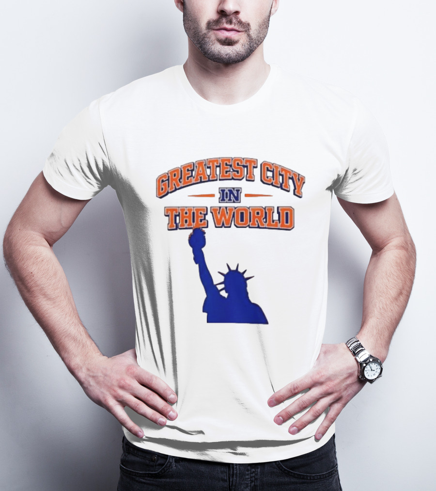 Greatest City In The World New York Knicks Statue Of Liberty T-Shirt