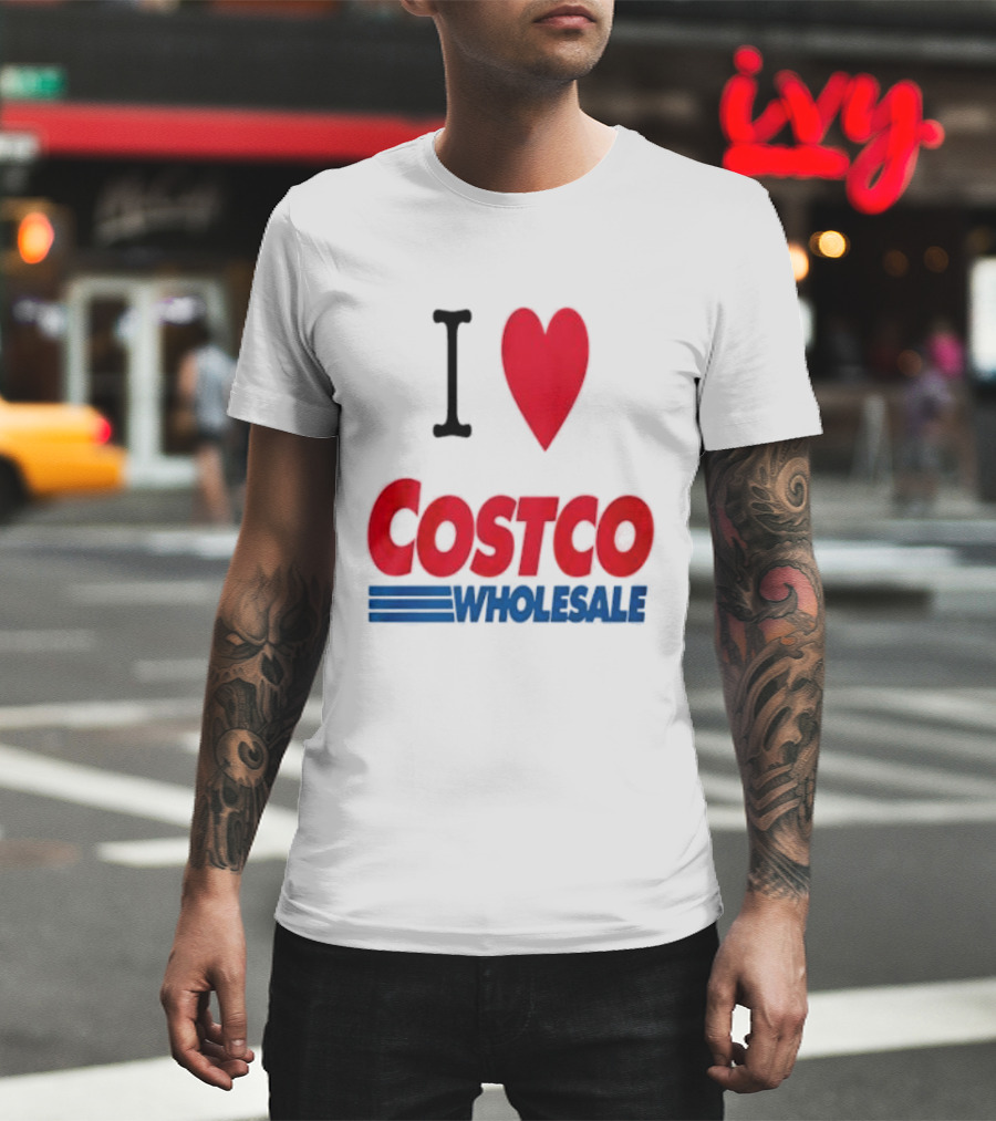 I Love Costco Wholesale Red Heart T-Shirt
