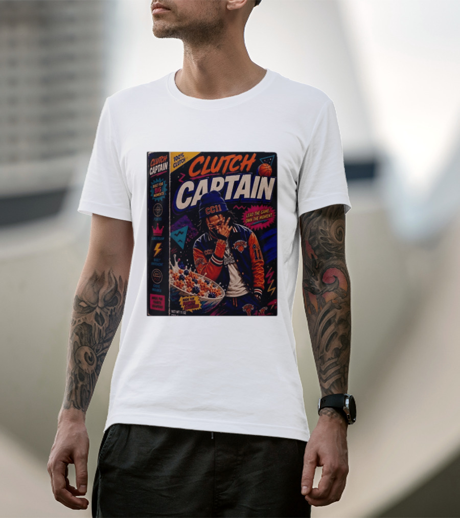Jalen Brunson New York Knicks Clutch Captain Lead The Game Own The Moment 100% Clutch T-Shirt