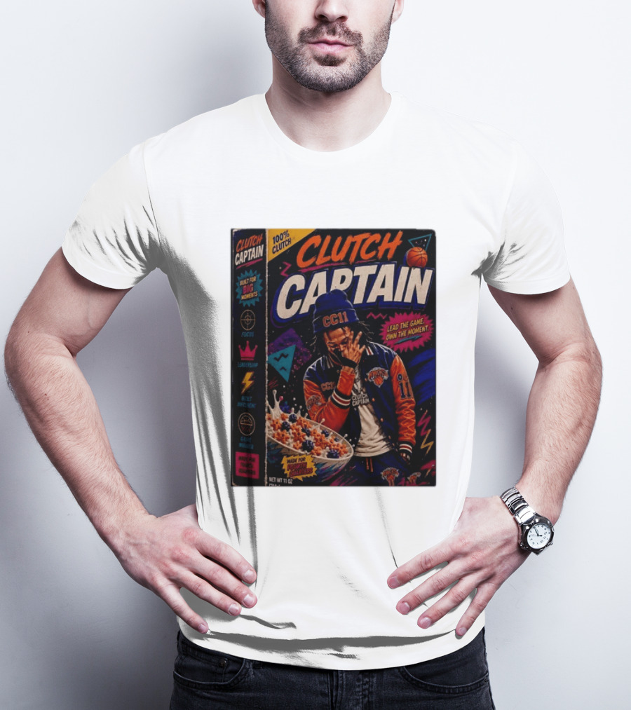 Jalen Brunson New York Knicks Clutch Captain Lead The Game Own The Moment 100% Clutch T-Shirt
