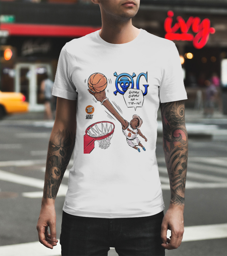 Kemba Walker New York Knicks Gomu Gomu No Tip In Basketball Manga T-Shirt