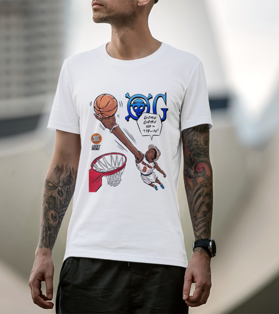 Kemba Walker New York Knicks Gomu Gomu No Tip In Basketball Manga T-Shirt