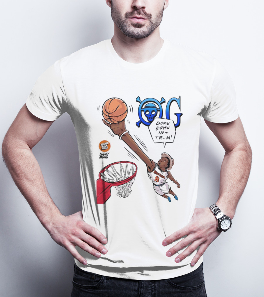 Kemba Walker New York Knicks Gomu Gomu No Tip In Basketball Manga T-Shirt