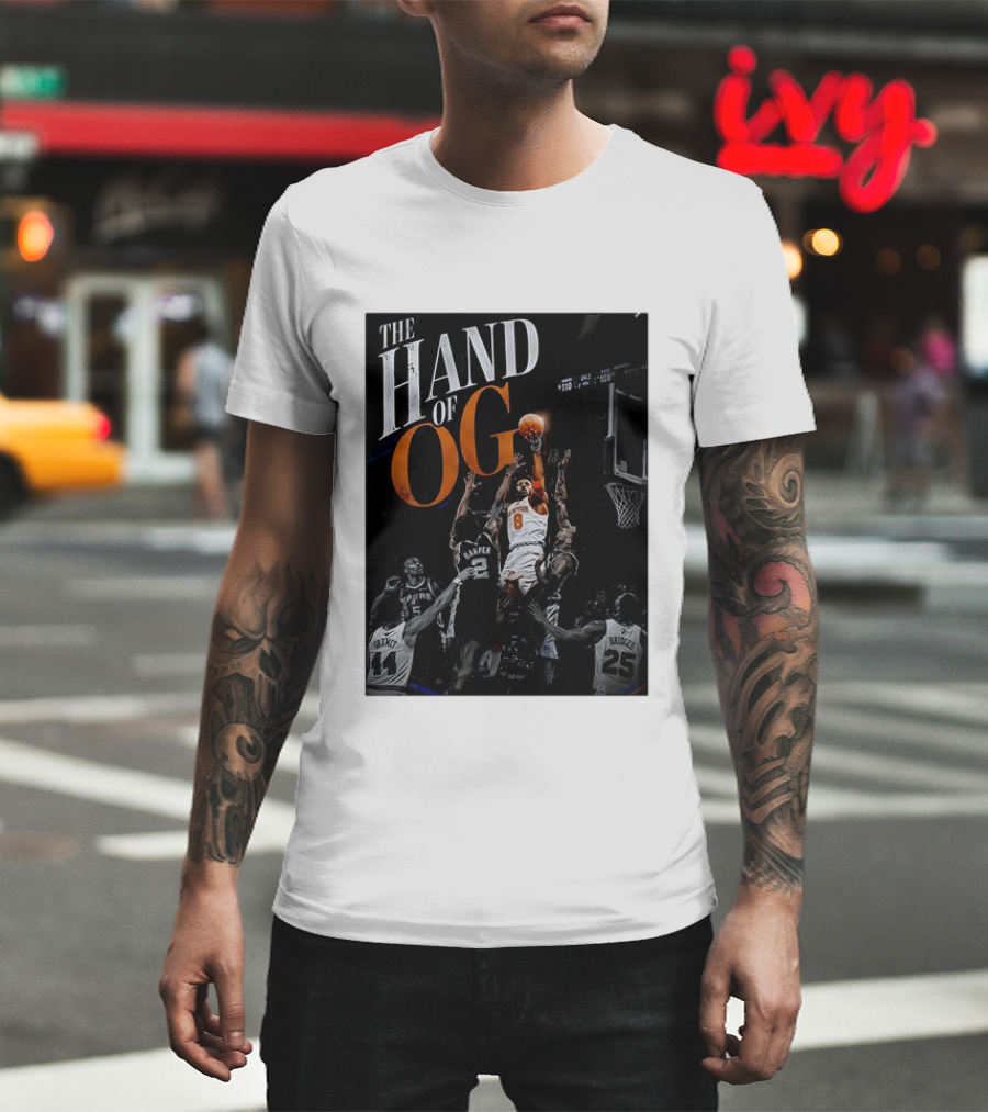 The Hand Of OG Anunoby New York Knicks NBA Basketball Player 2026 T-Shirt