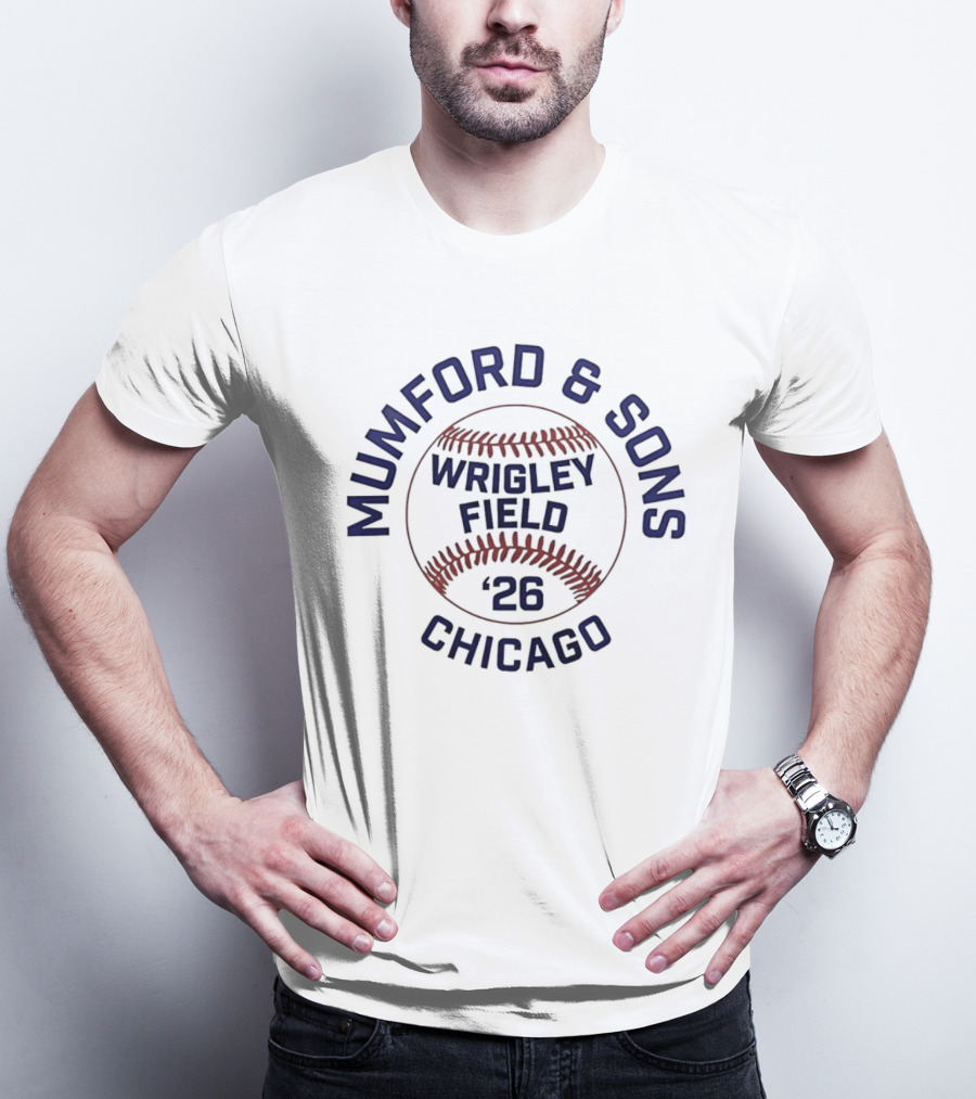 Mumford And Sons Wrigley Field 2026 Chicago Baseball Tour T-Shirt