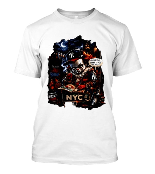 Pennywise NYC Yankees Bronx Thug Life Yeah Right Sleep Is For The Weak T-Shirt
