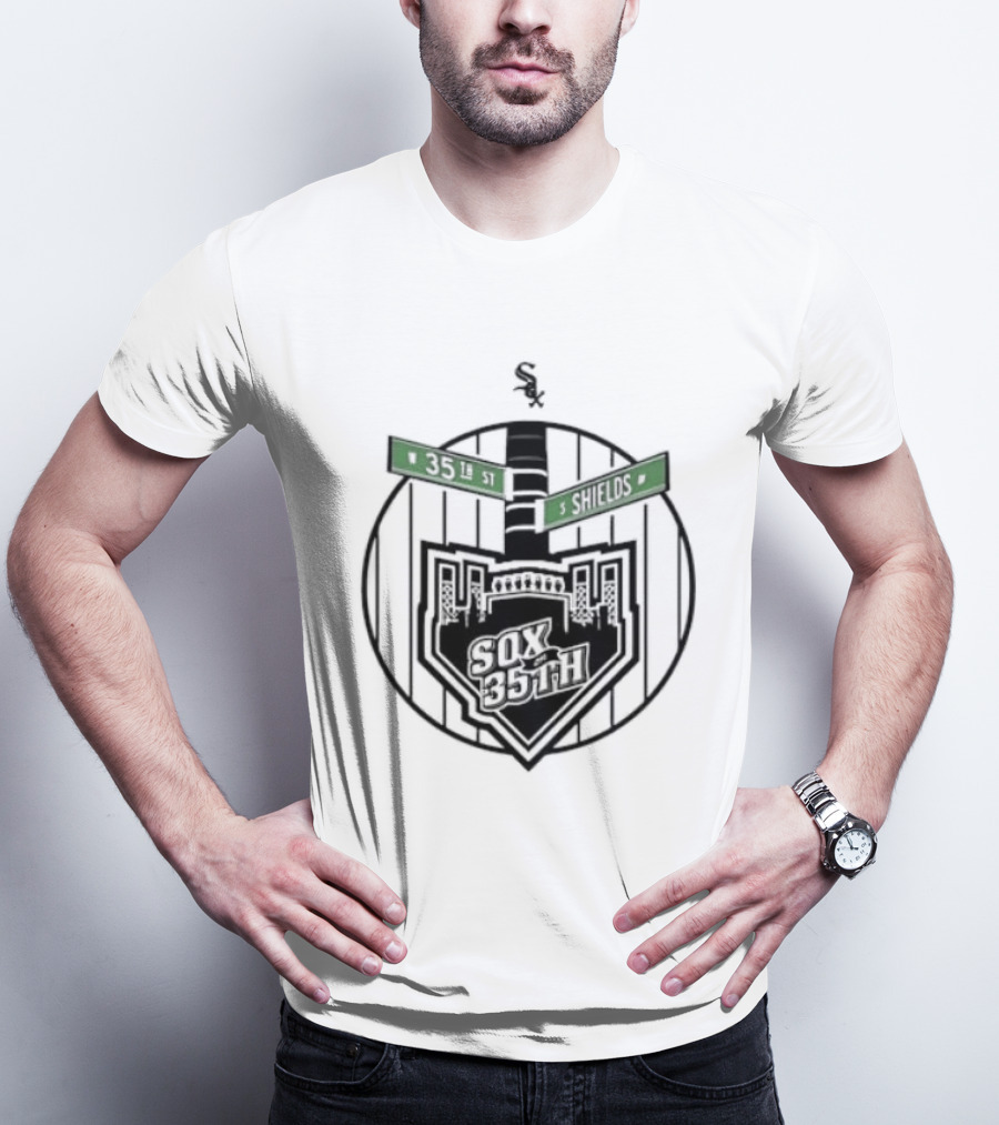 White Sox 35th Shields Baseball Vintage Circle T-Shirt
