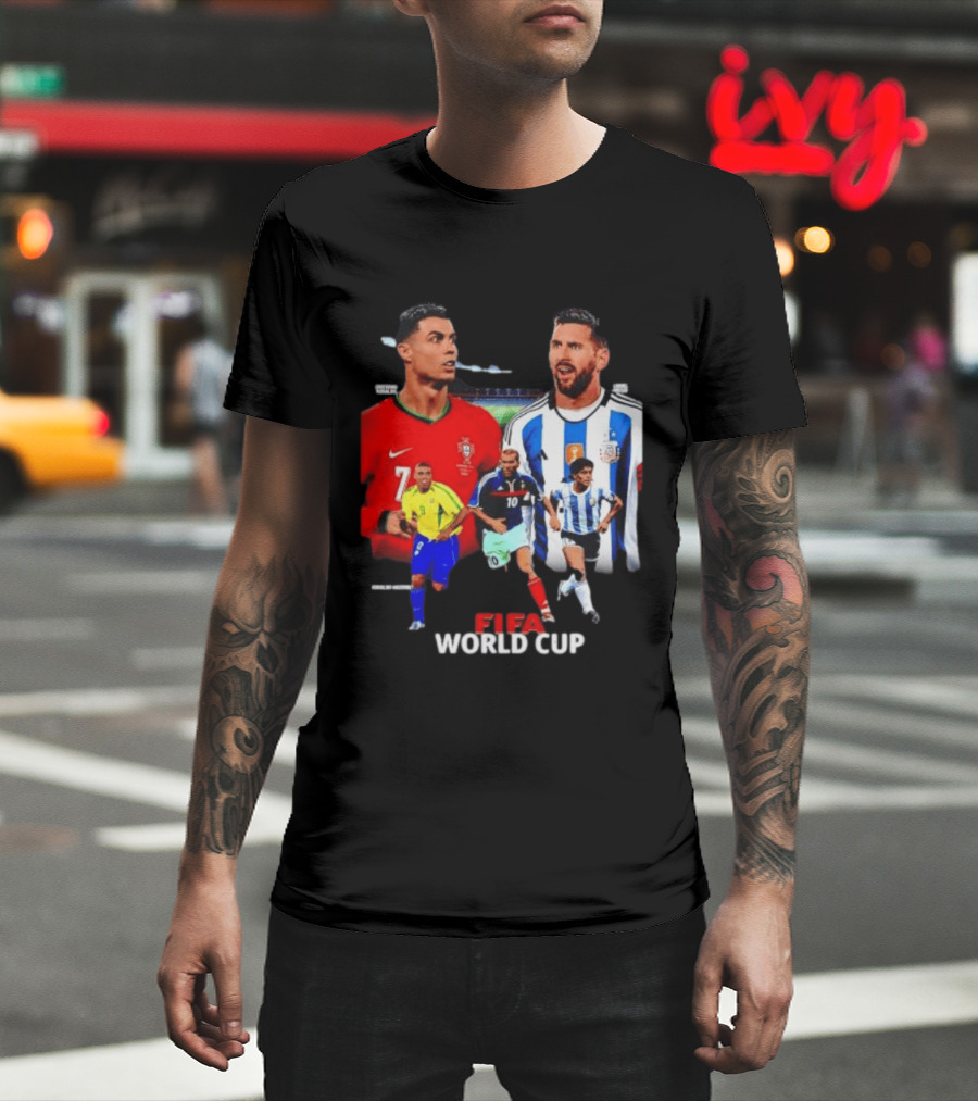 Cristiano Ronaldo Lionel Messi FIFA World Cup Ronaldo Nazario Zinedine Zidane Diego Maradona T-Shirt