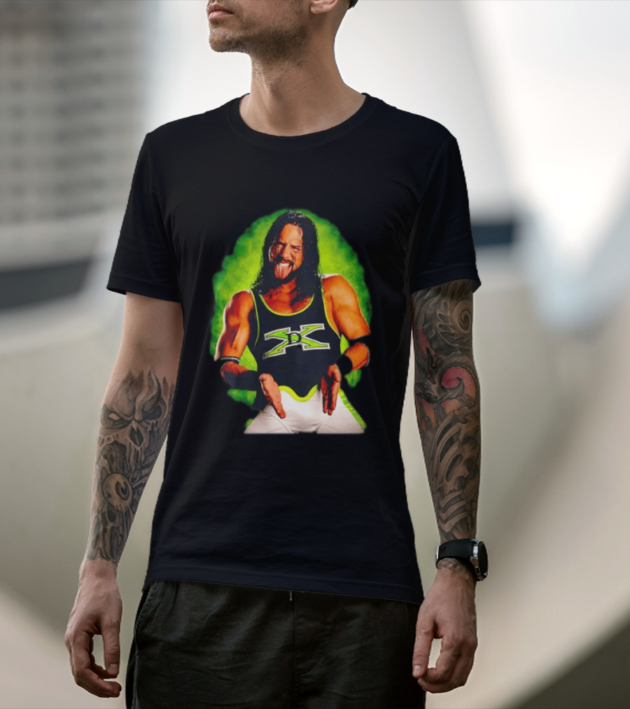 DX Seth Rollins Men's Wrestling Iconic Attitude Era Shawn X Pac D Generation X Green T-Shirt